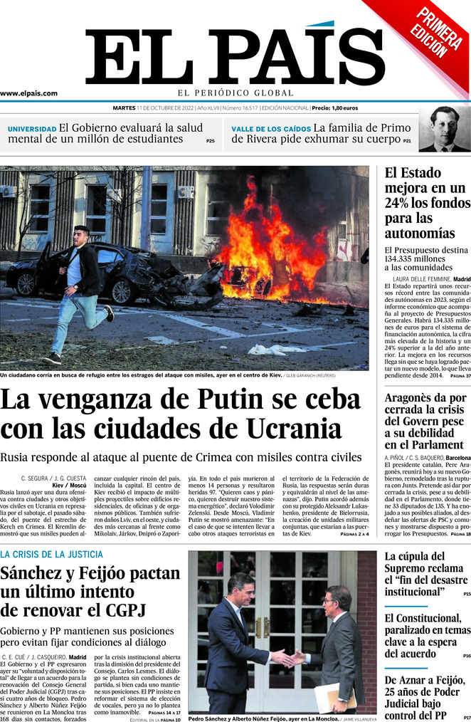El País - Today's Front Page | FrontPages.com