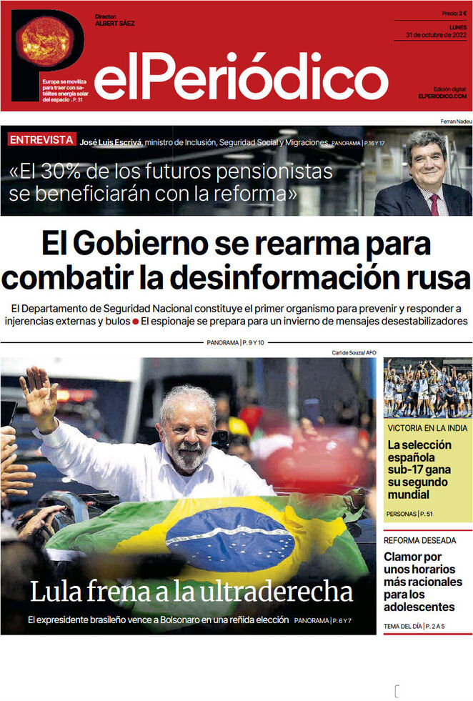 El Periódico de Catalunya - Today's Front Page | FrontPages.com