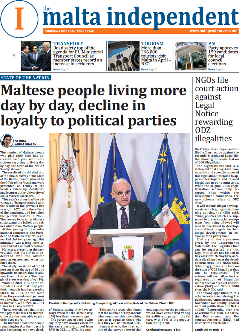 The Malta Independent - Today's Front Page | FrontPages.com