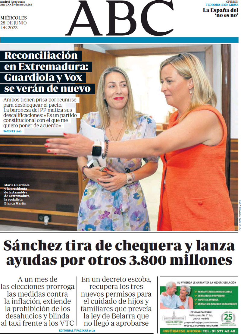 ABC - Today's Front Page | FrontPages.com