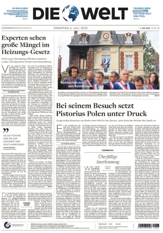 Die Welt - Today's Front Page | FrontPages.com