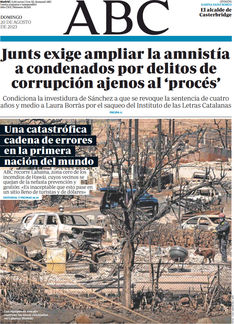 ABC - Today's Front Page | FrontPages.com