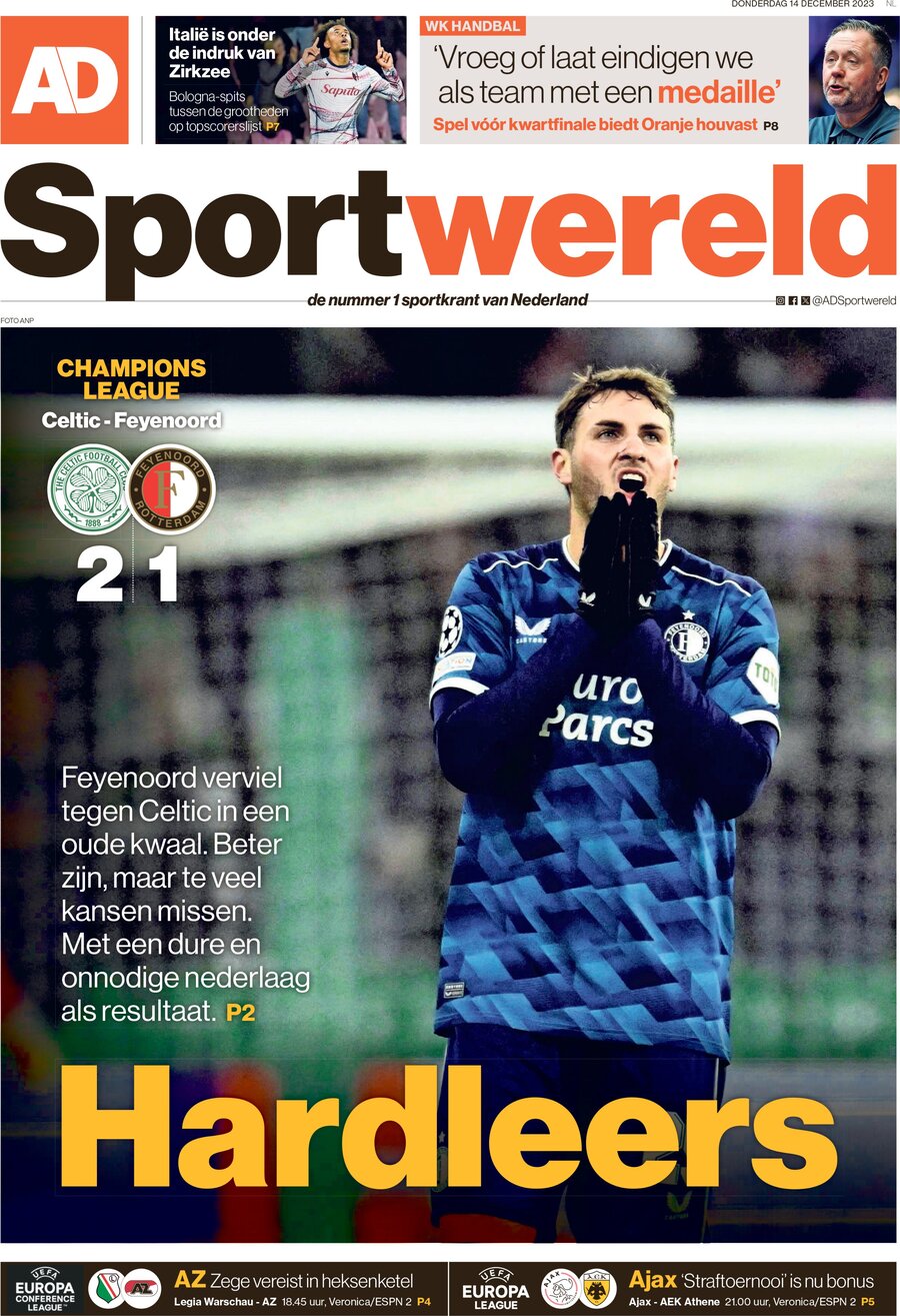 AD Sportwereld - Today's Cover | Front Pages
