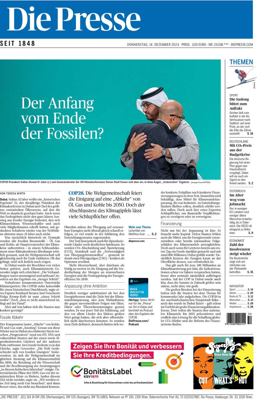 Die Presse - Today's Cover | Front Pages