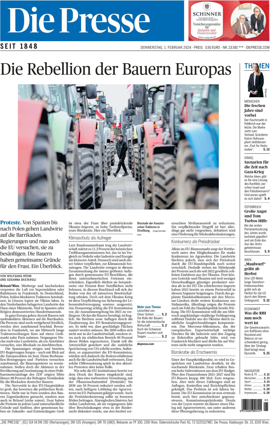 Die Presse - Today's Cover | Front Pages