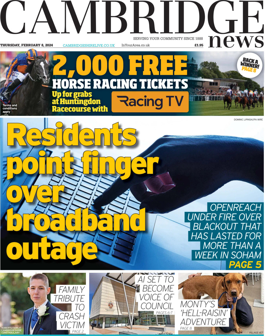 Cambridge News - Today's Cover | Front Pages