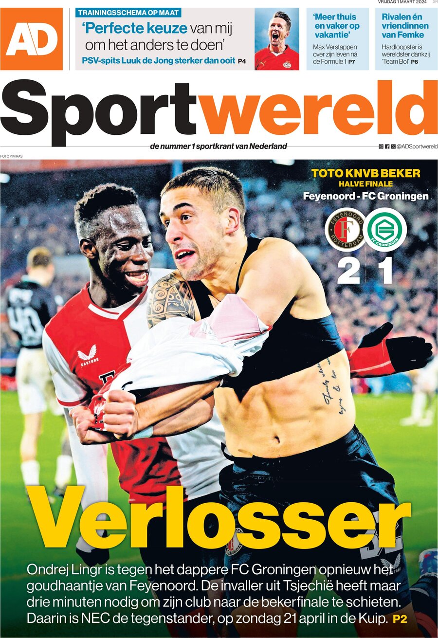 AD Sportwereld - Today's Cover | Front Pages