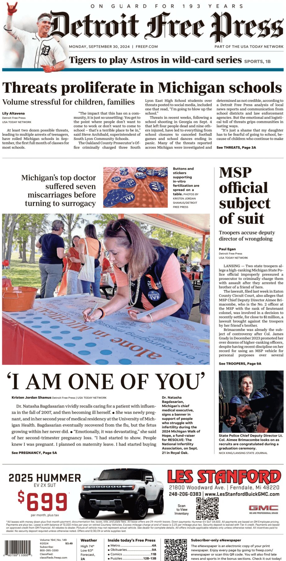 Detroit Free Press - Today's Cover Paper | Front Pages