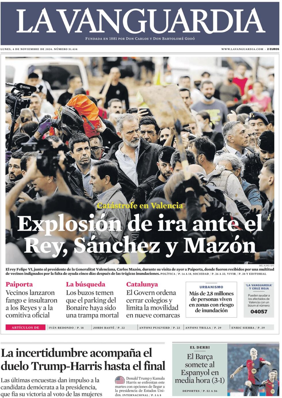 La Vanguardia - Today's Cover Paper | Front Pages