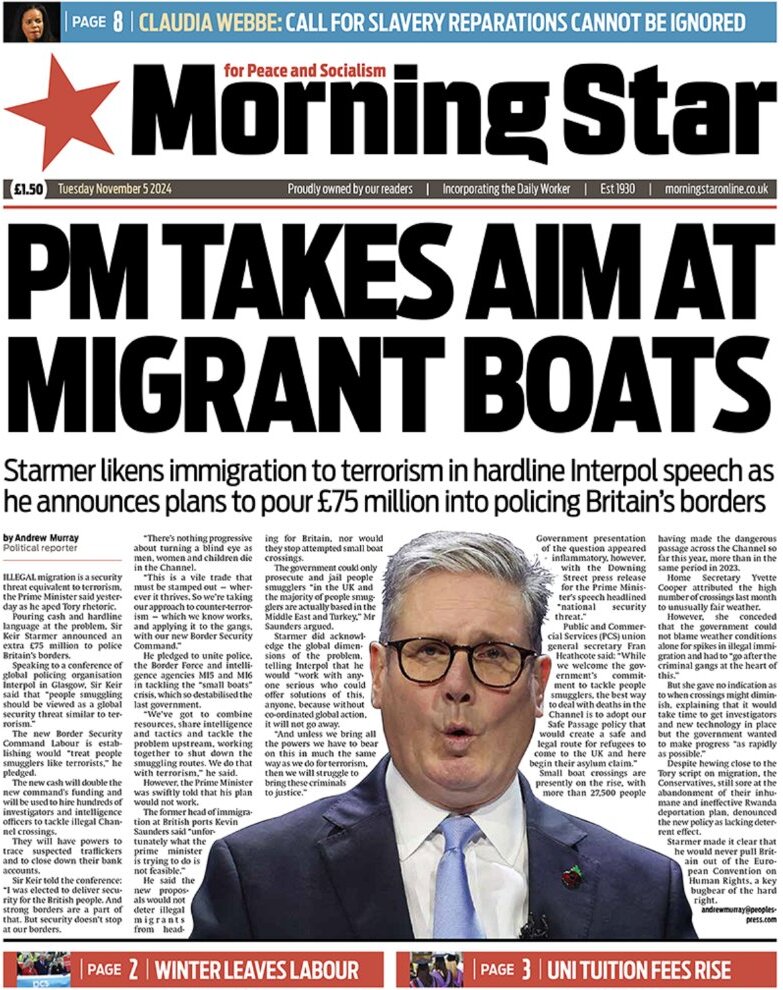 Morning Star - Today's Cover Paper | Front Pages