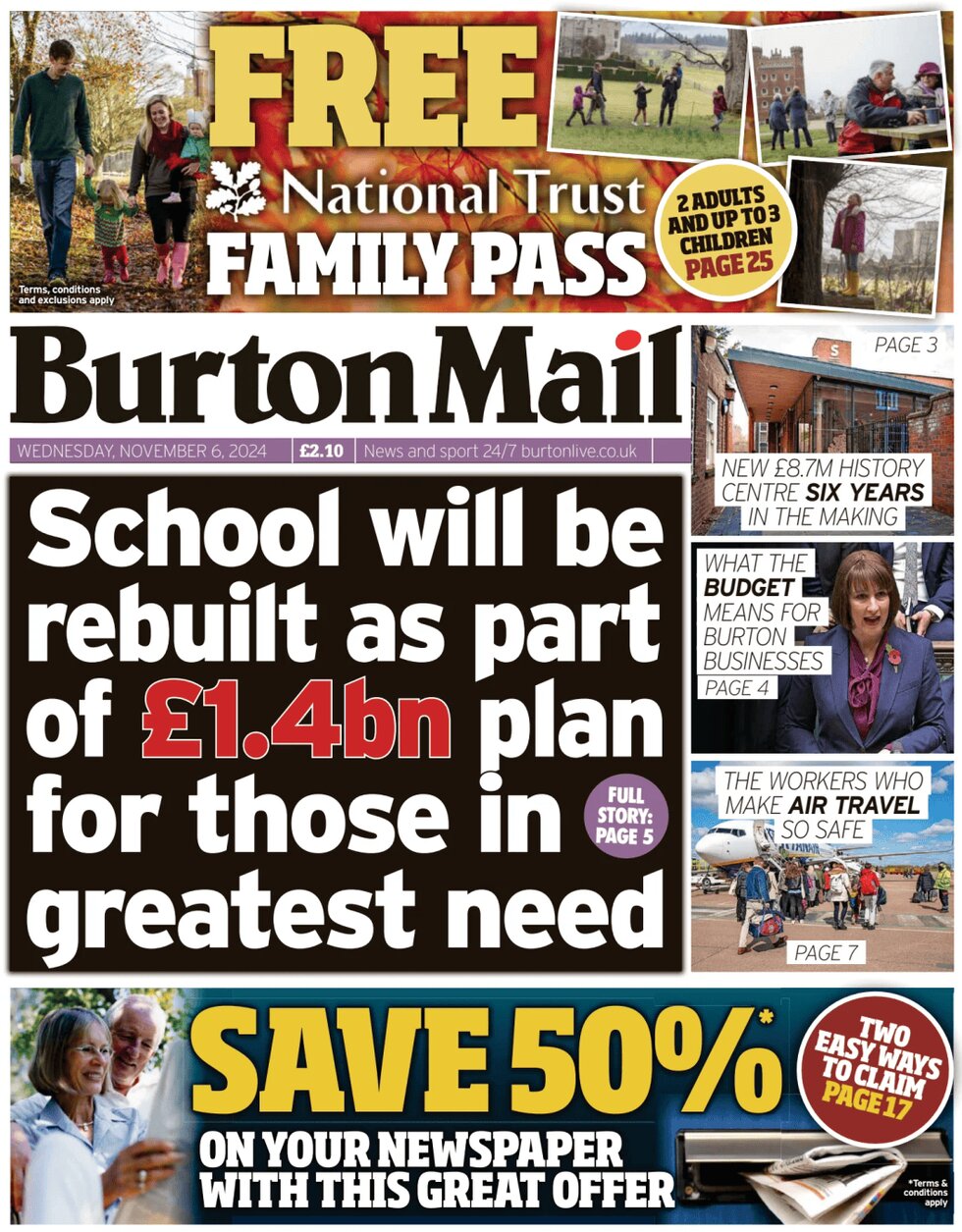 Burton Mail - Today's Cover Paper | Front Pages
