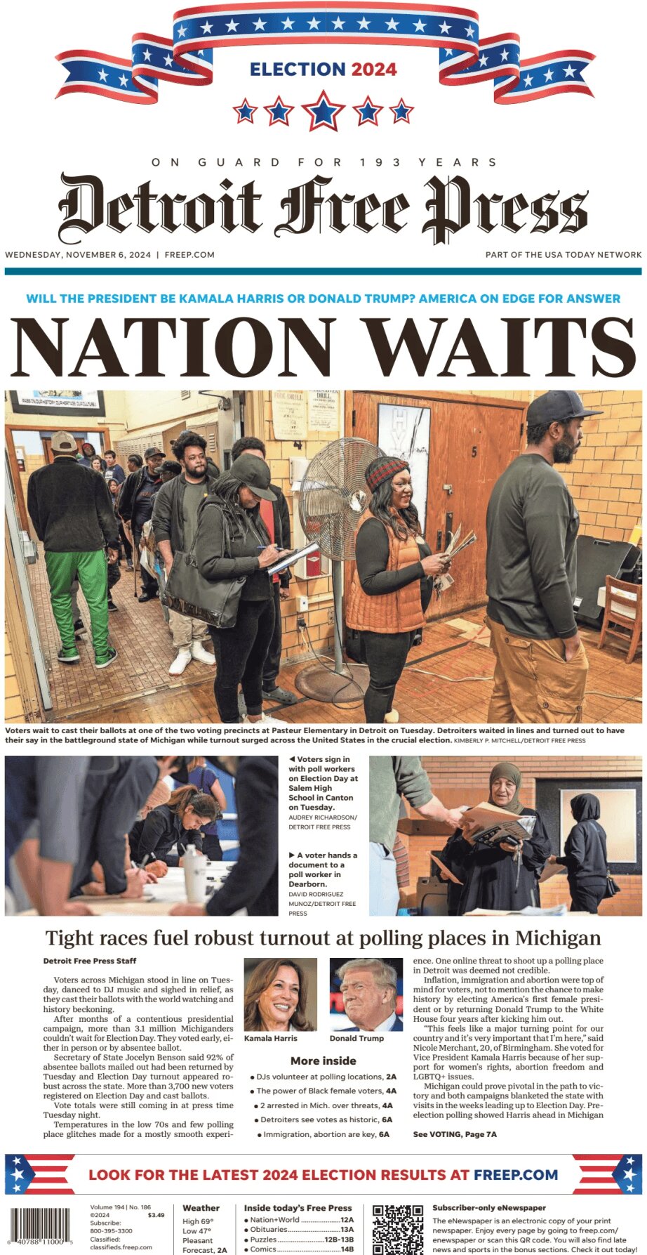 Detroit Free Press - Today's Cover Paper | Front Pages
