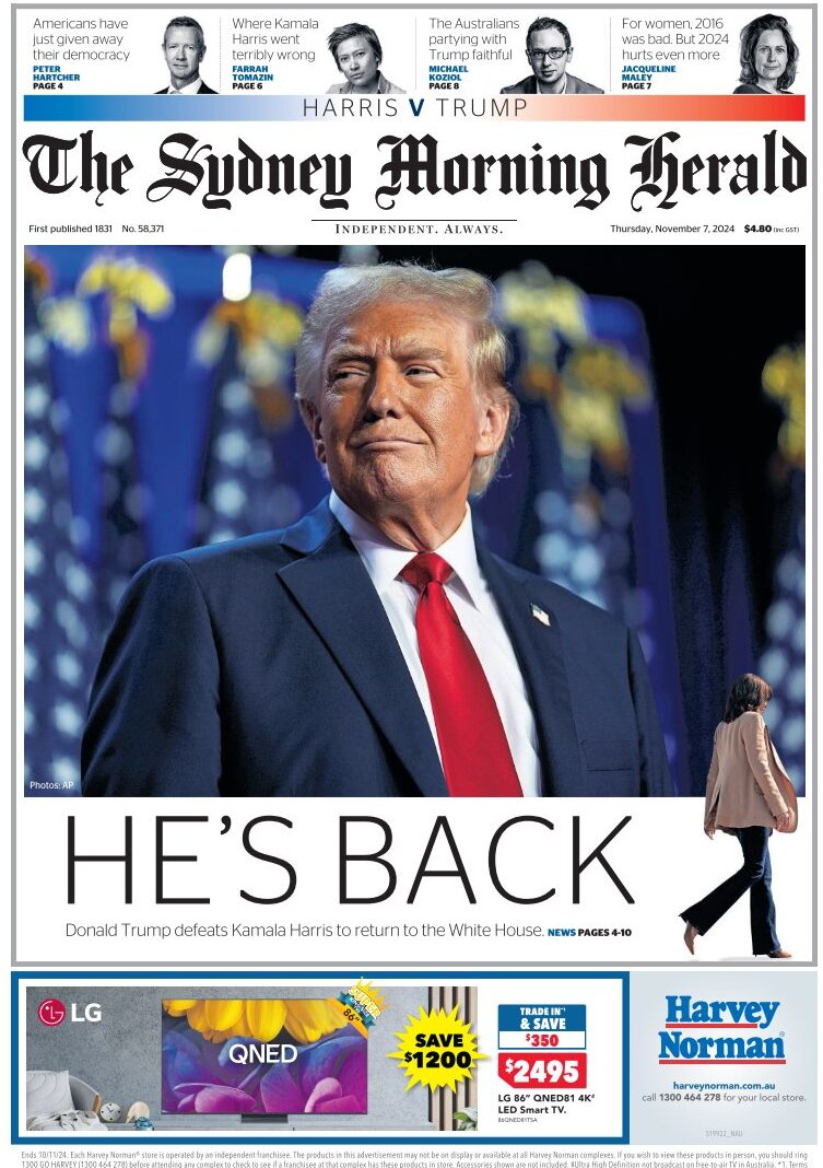 The Sydney Morning Herald - Today's Cover Paper | Front Pages