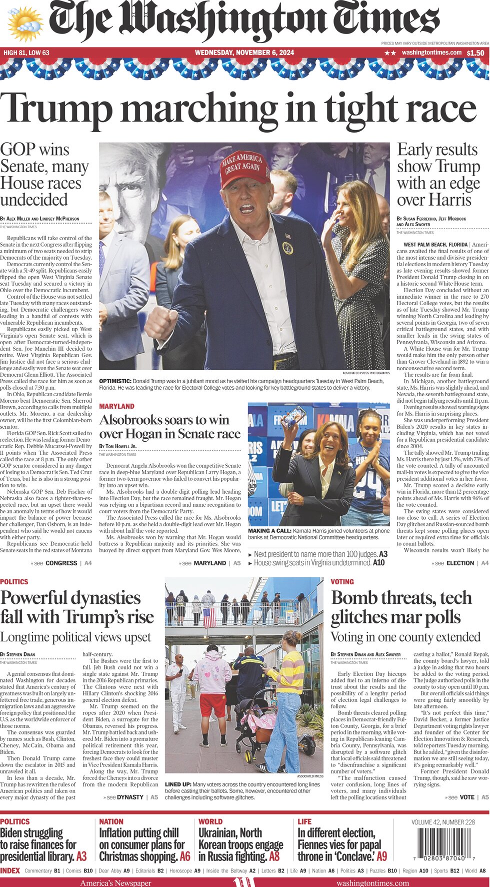The Washington Times - Today's Cover Paper | Front Pages