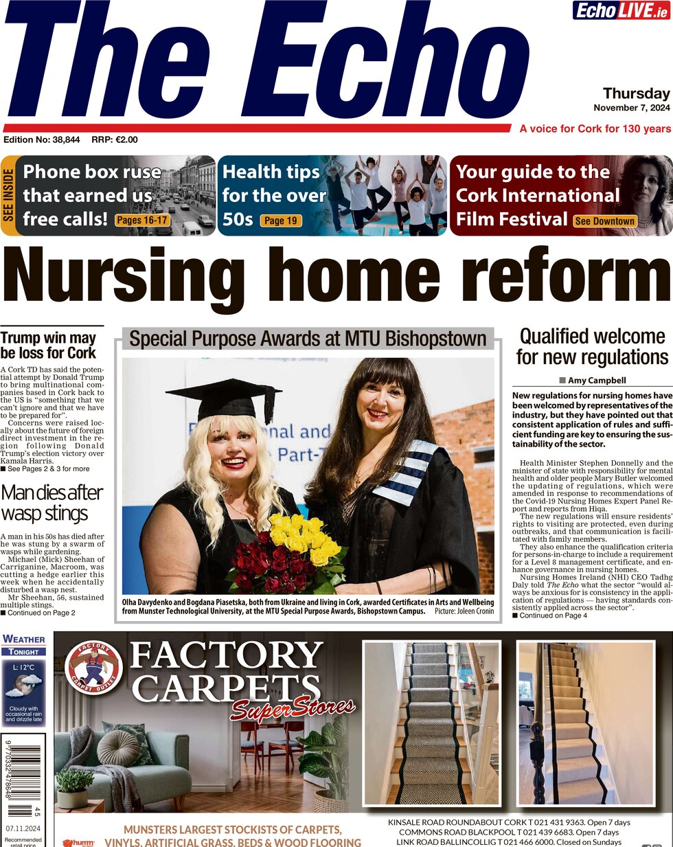 The Echo (Cork) - Today's Cover Paper | Front Pages