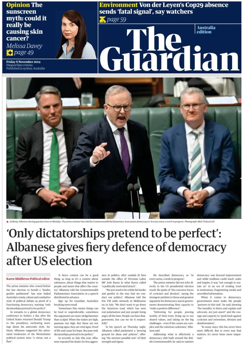 The Guardian Australia - Today's Cover Paper | Front Pages