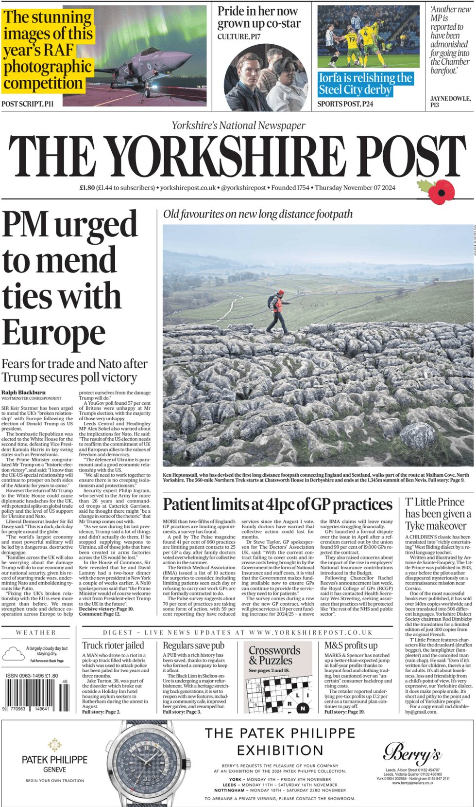 The Yorkshire Post - Today's Cover Paper | Front Pages