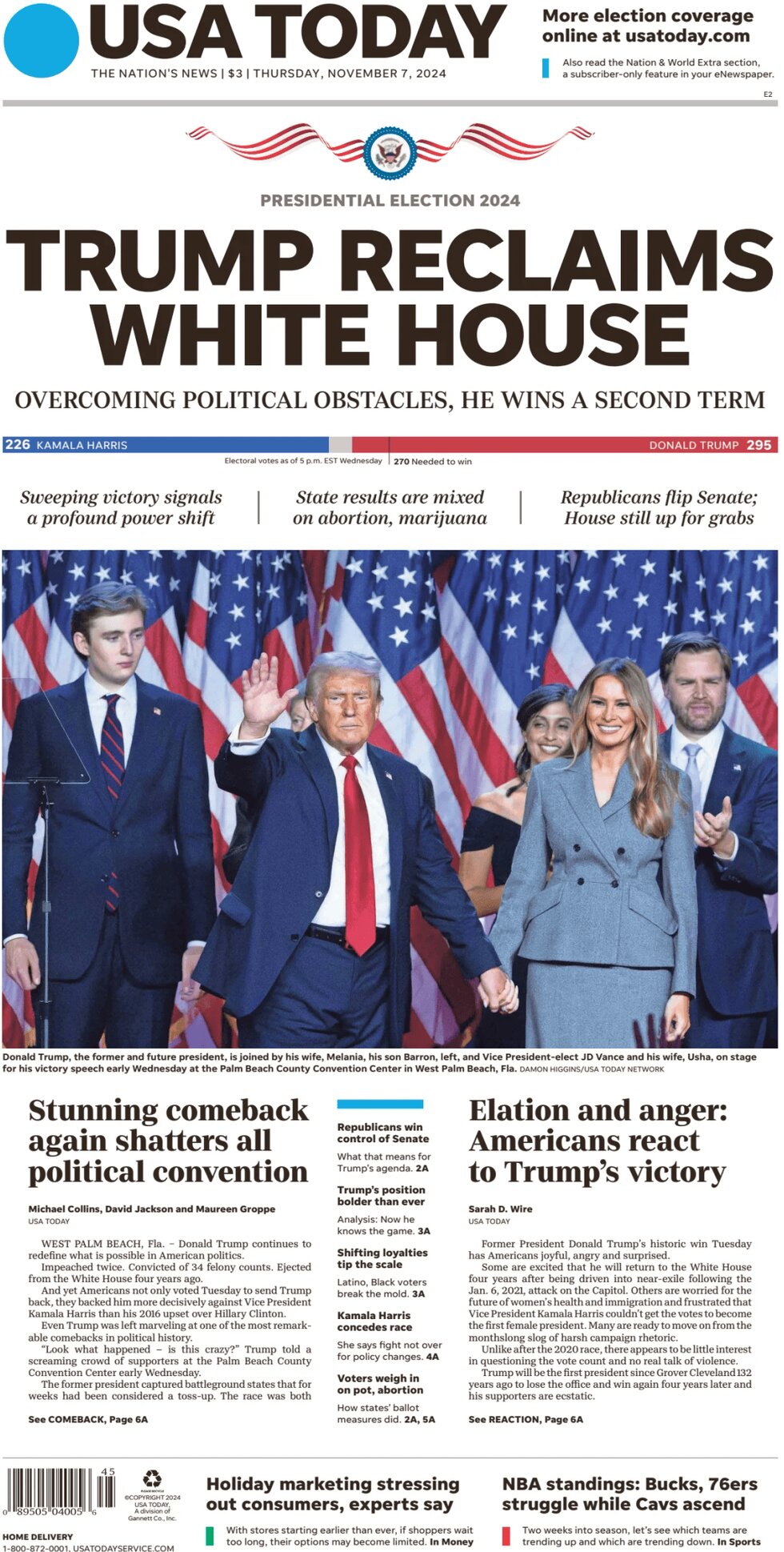 USA Today - Today's Cover Paper | Front Pages