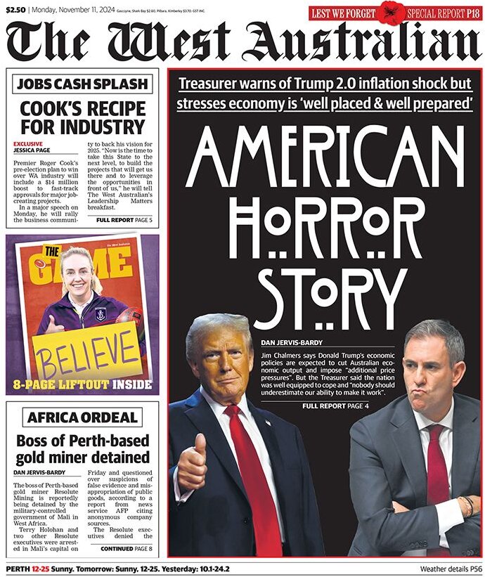 The West Australian - Today's Cover Paper | Front Pages