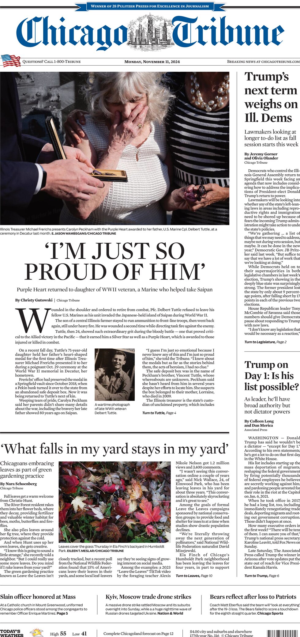 Chicago Tribune - Today's Cover Paper | Front Pages