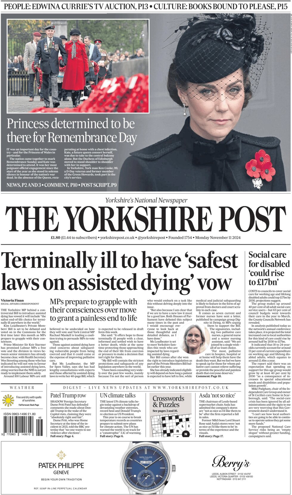The Yorkshire Post - Today's Cover Paper | Front Pages