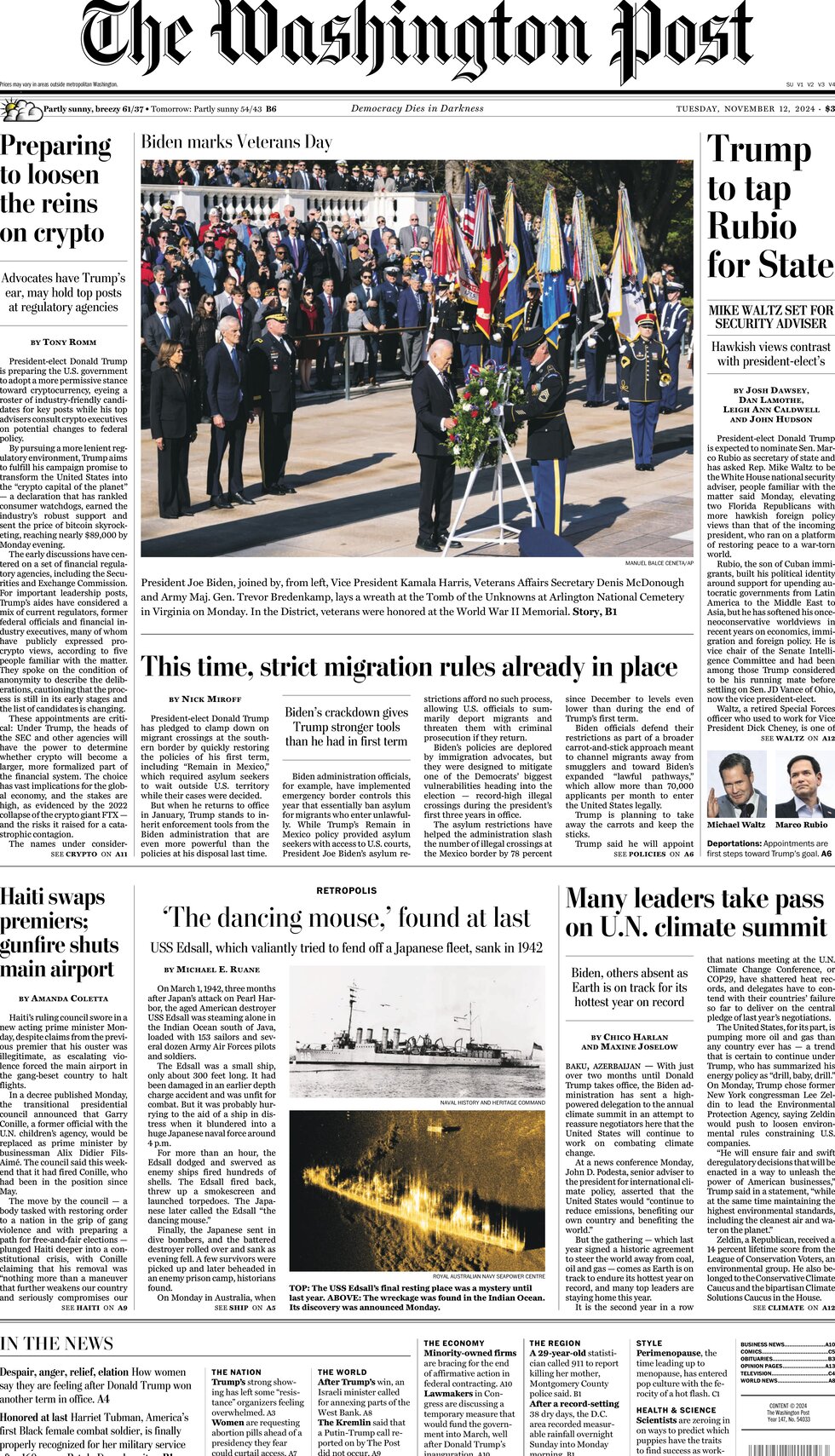 The Washington Post - Today's Cover Paper | Front Pages