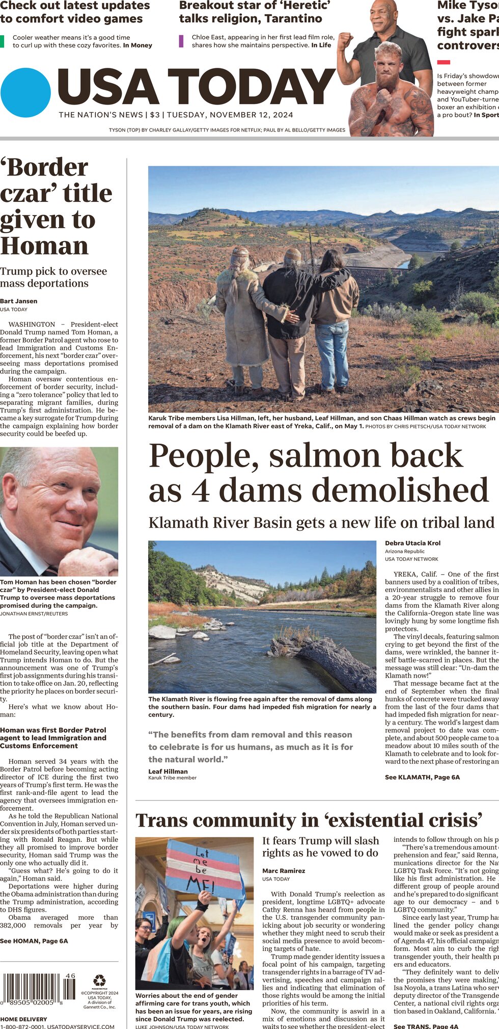 USA Today - Today's Cover Paper | Front Pages