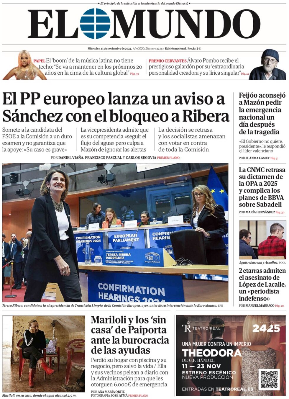 El Mundo - Today's Cover Paper | Front Pages