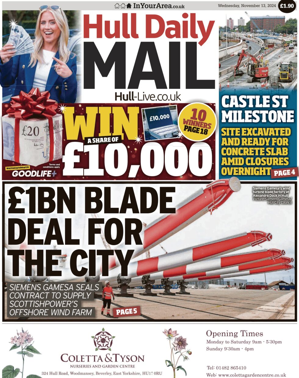 Hull Daily Mail - Today's Cover Paper | Front Pages