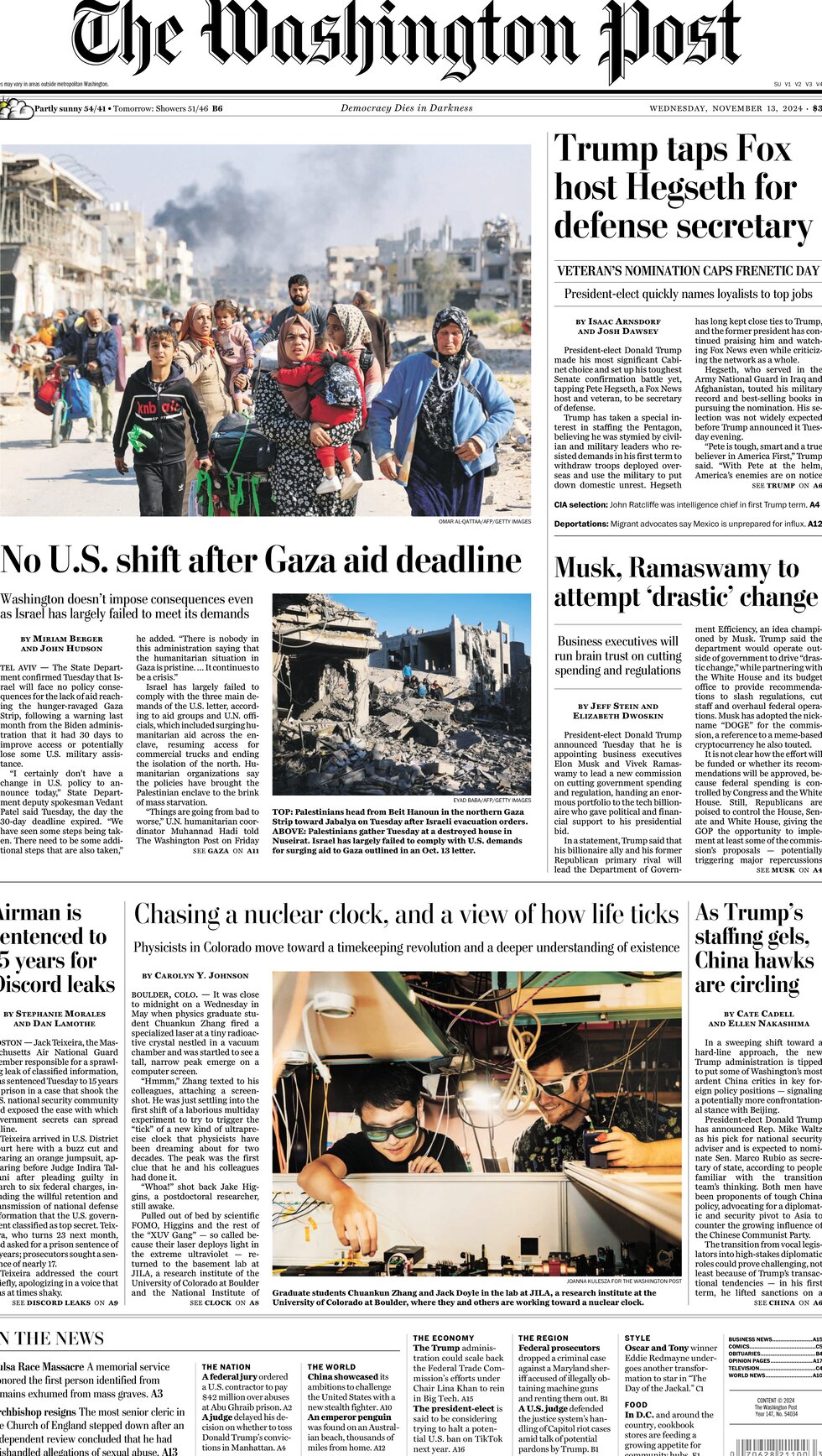 The Washington Post - Today's Cover Paper | Front Pages