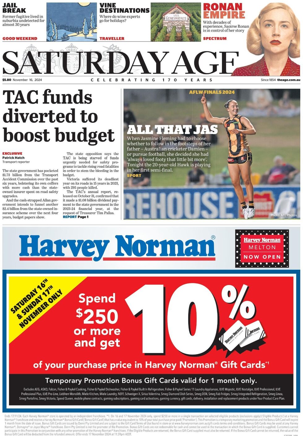The Age - Today's Cover Paper | Front Pages