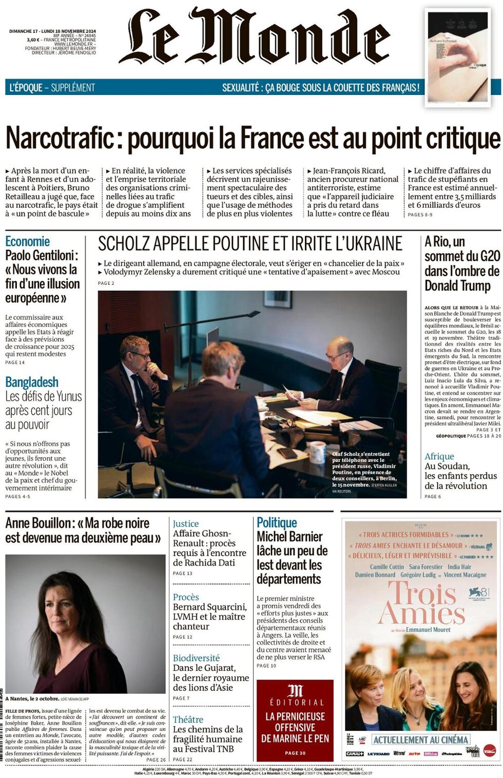 Le Monde - Today's Cover Paper | Front Pages