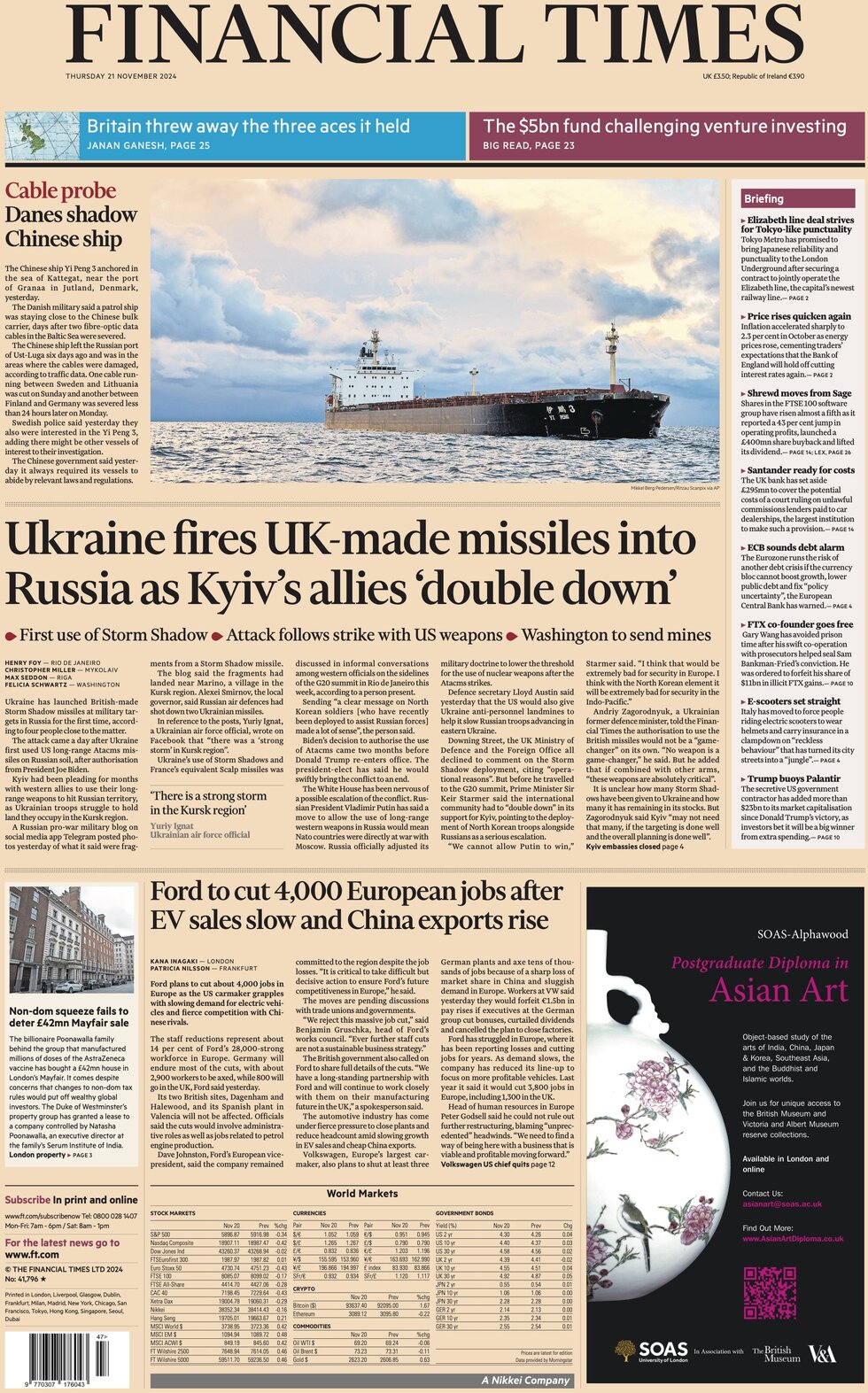 Financial Times - Today's Cover Paper | Front Pages