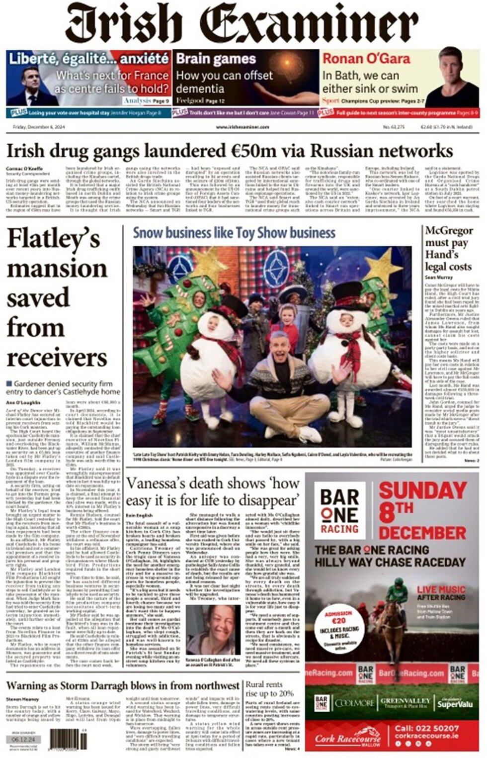 Irish Examiner - Today's Cover Paper | Front Pages