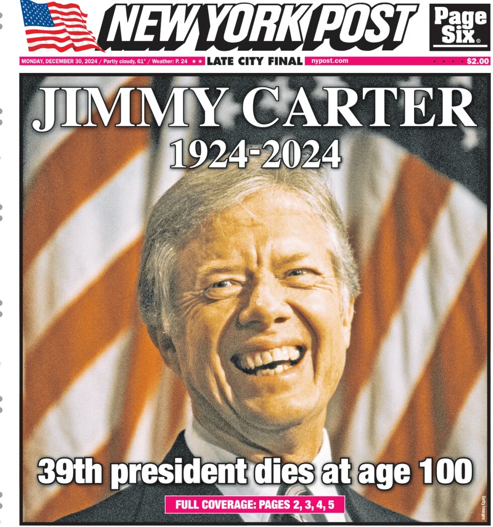 Former US President Jimmy Carter passes away at 100 after hospice care ...