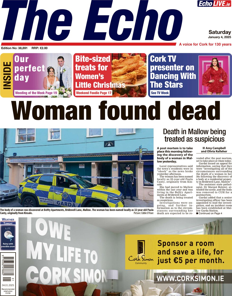 The Echo (Cork) - Today's Cover Paper | Front Pages