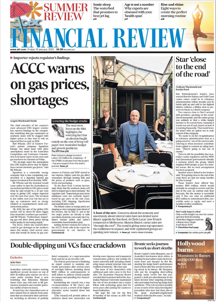 Financial Review - Today's Cover Paper | Front Pages