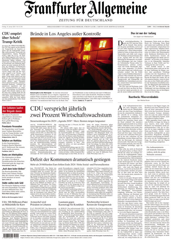 Frankfurter Allgemeine Zeitung - Today's Cover Paper | Front Pages