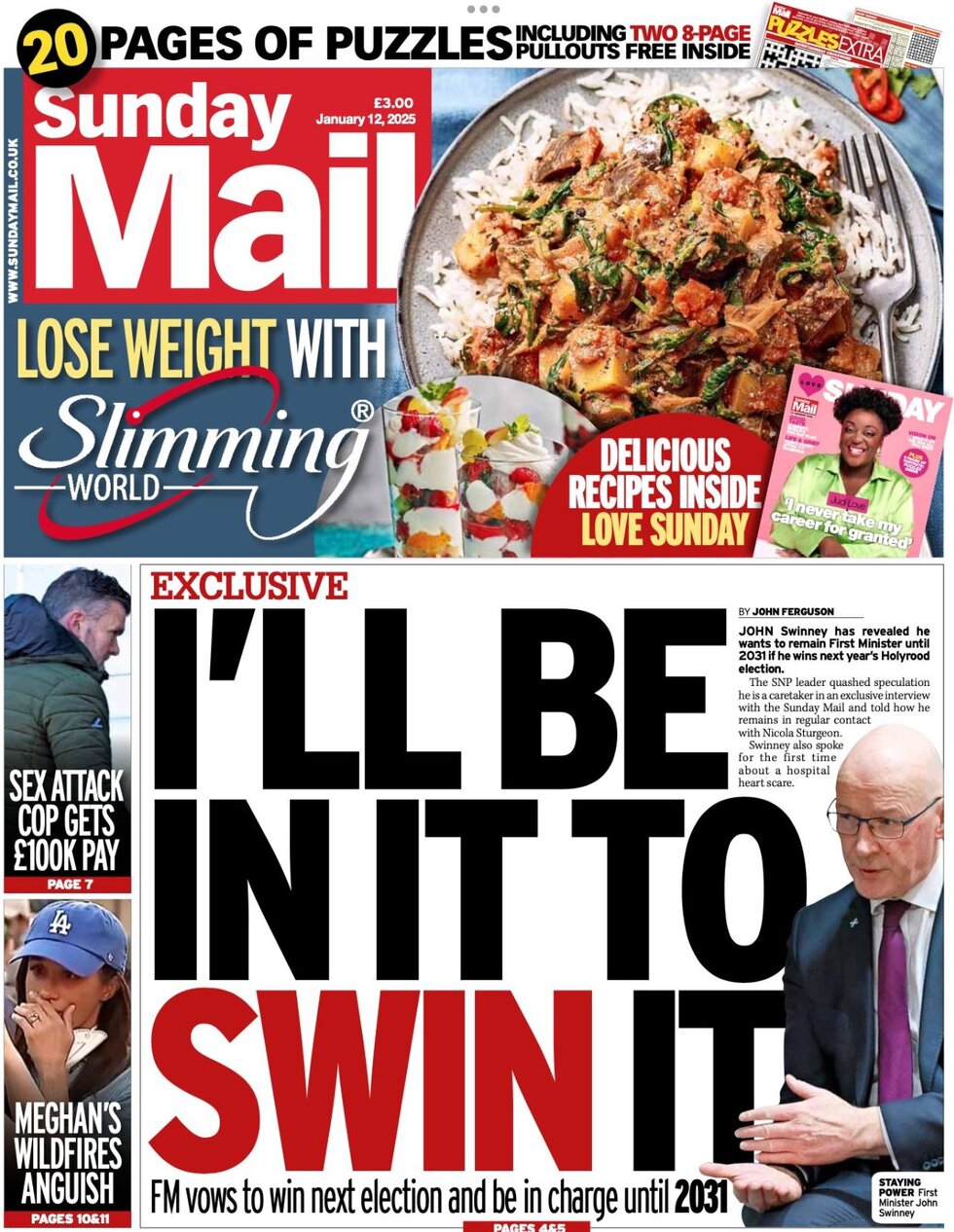 Sunday Mail - Today's Cover Paper | Front Pages