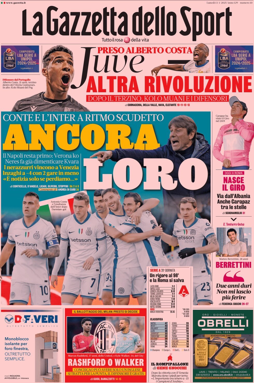 La Gazzetta dello Sport - Today's Cover Paper | Front Pages