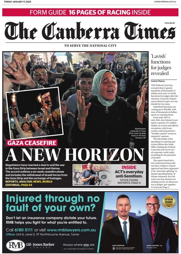 The Canberra Times - Today's Cover Paper | Front Pages
