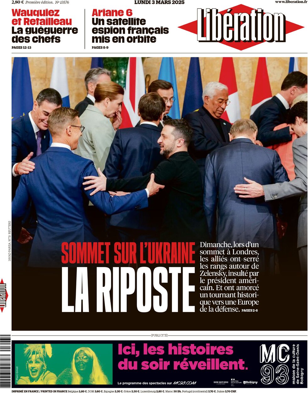 Libération - Today's Front Page, 03/03/2025