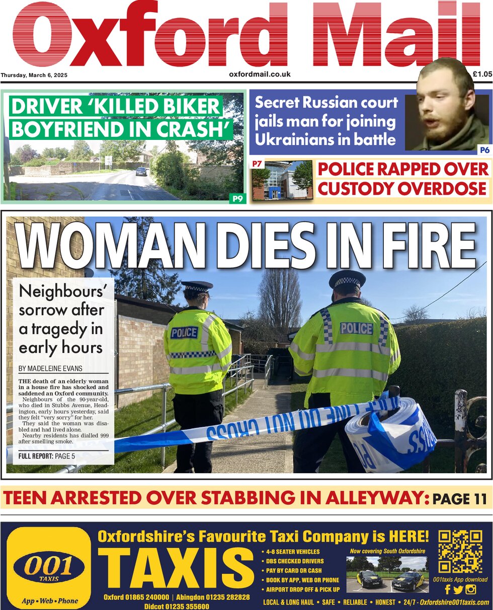 Oxford Mail - Today's Front Page, 06/03/2025