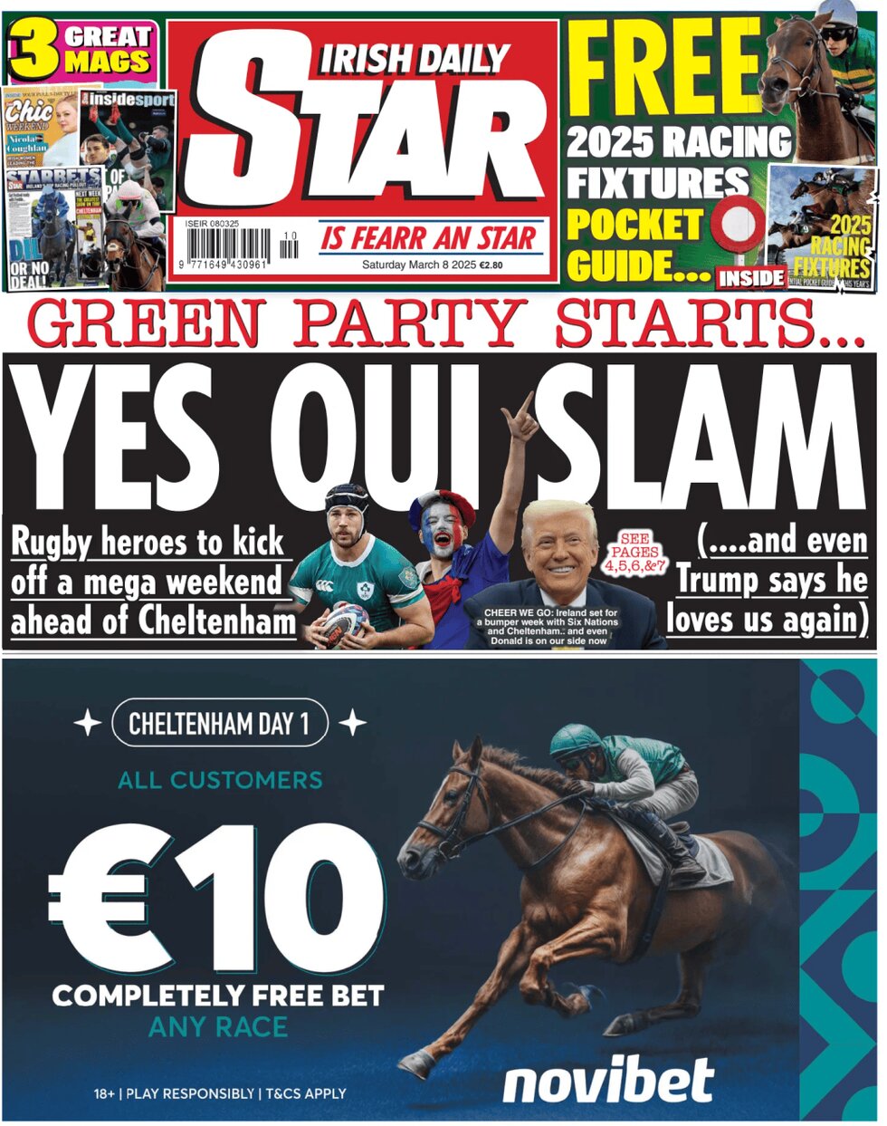 Irish Daily Star - Today's Front Page, 08/03/2025