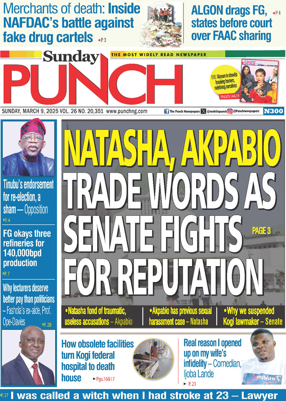 The Punch - Today's Front Page, 09/03/2025