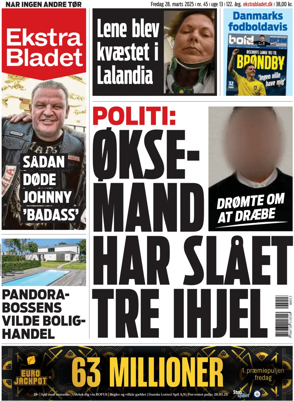 Ekstra Bladet - Today's Front Page, 28/03/2025
