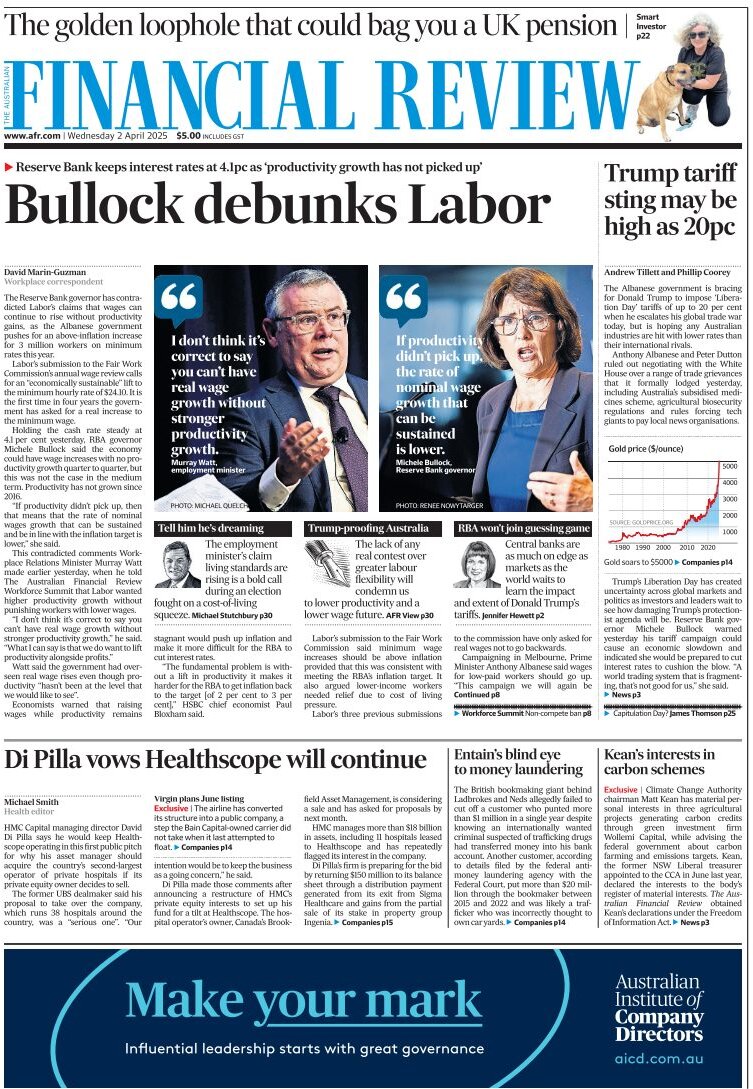 Financial Review - Today's Front Page, 02/04/2025