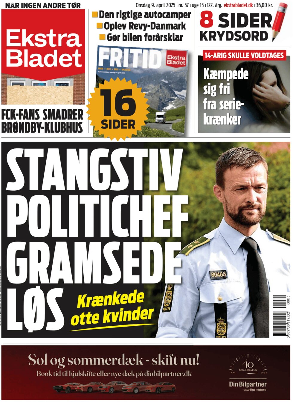 Ekstra Bladet - Today's Front Page, 09/04/2025
