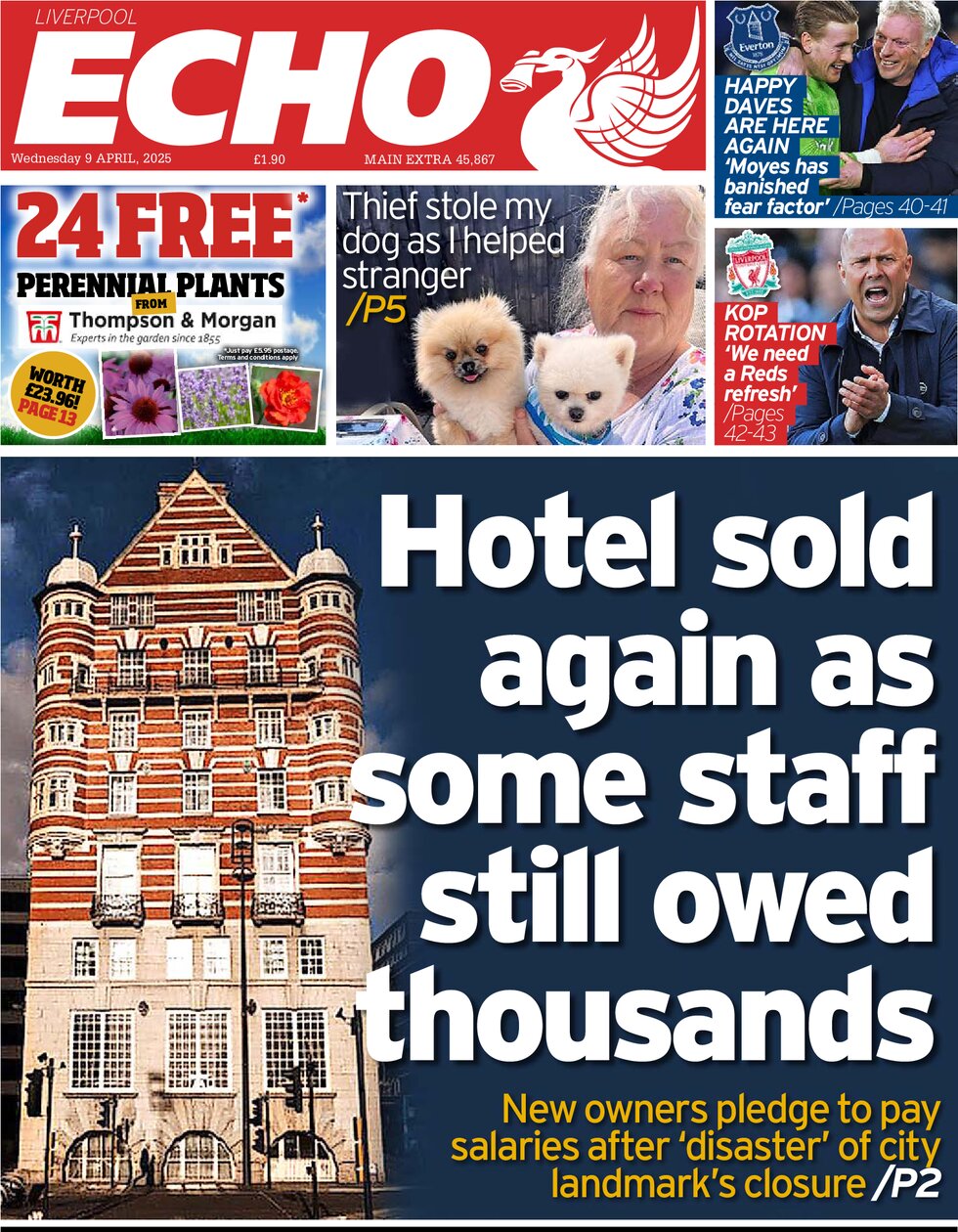 Liverpool Echo - Today's Front Page, 09/04/2025