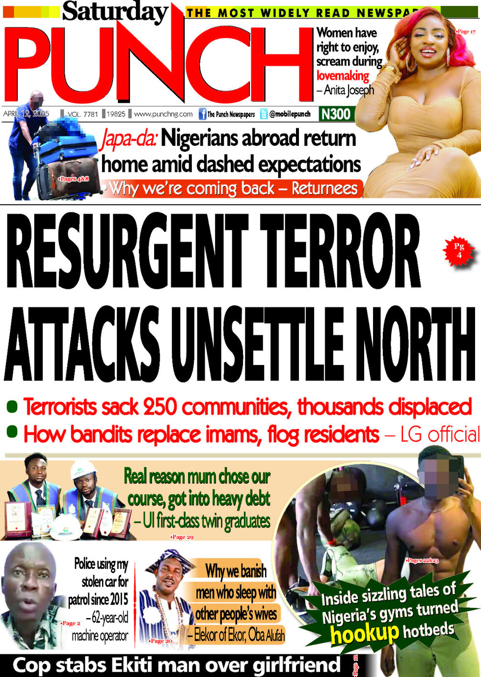The Punch - Today's Front Page, 12/04/2025